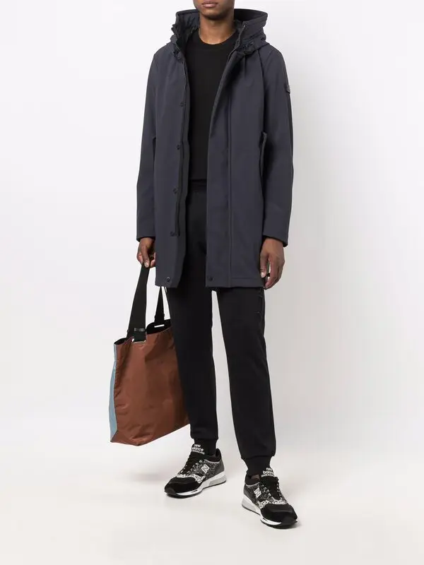 Peuterey Logo Patch Hooded Coat