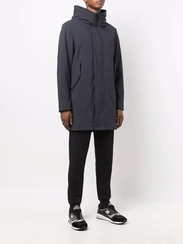 Peuterey Logo Patch Hooded Coat