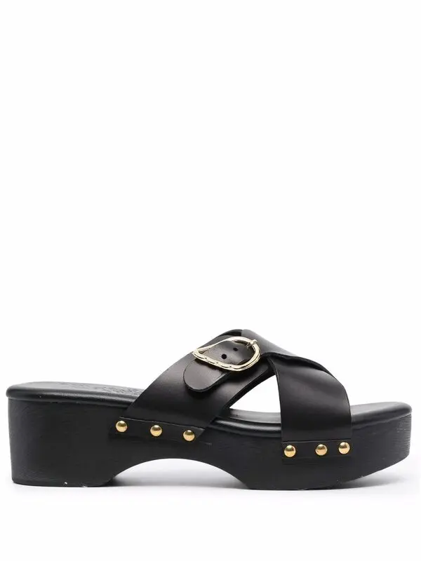 ANCIENT GREEK SANDALS Marilia Clog Sandals - Black