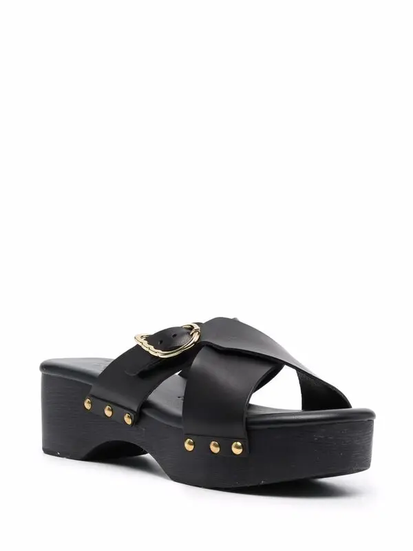 ANCIENT GREEK SANDALS Marilia Clog Sandals - Black