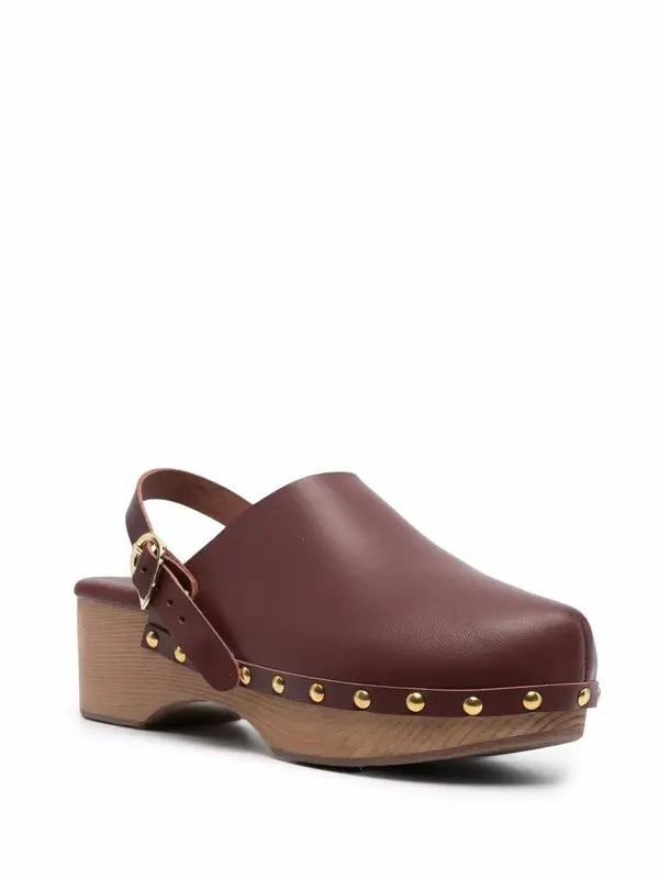 ANCIENT GREEK SANDALS Classic Closed 70mm Studded Clogs - Brown