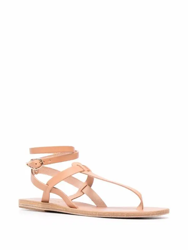 ANCIENT GREEK SANDALS Estia T-bar Leather Sandals - Neutrals