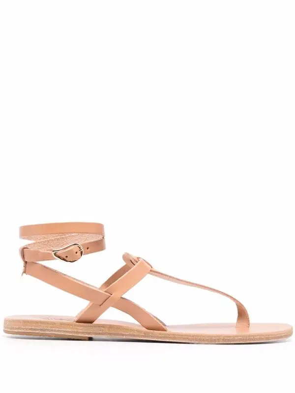 ANCIENT GREEK SANDALS Estia T-bar Leather Sandals - Neutrals