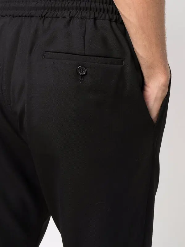 Paul Smith Drawstring Tapered Trousers - Black