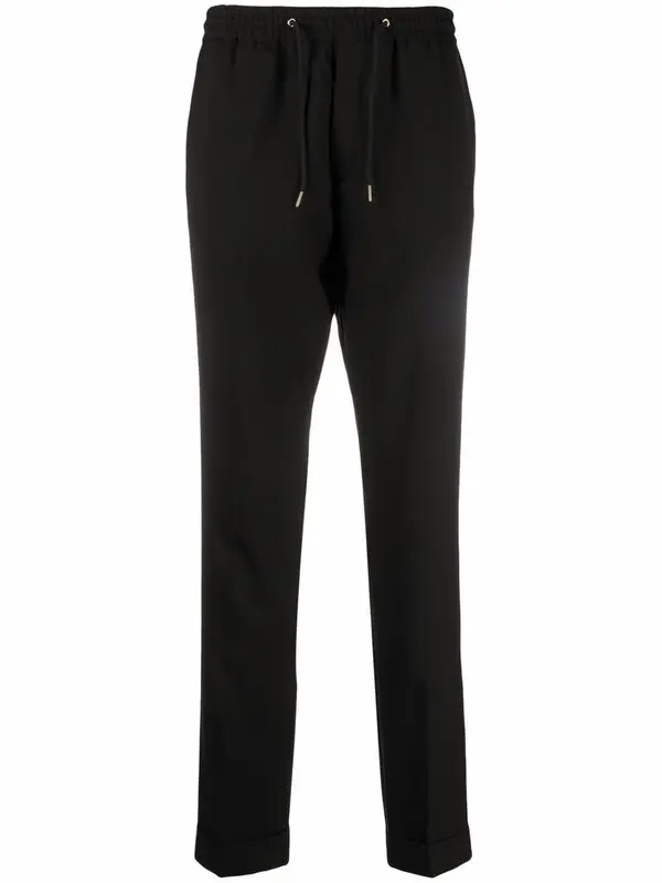 Paul Smith Drawstring Tapered Trousers - Black
