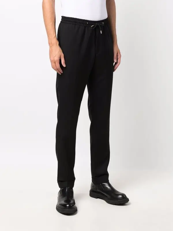 Paul Smith Drawstring Tapered Trousers - Black