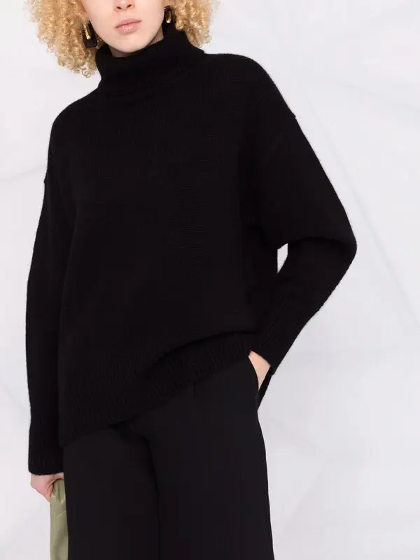 Arch4 Roll-neck Cashmere Jumper - Black