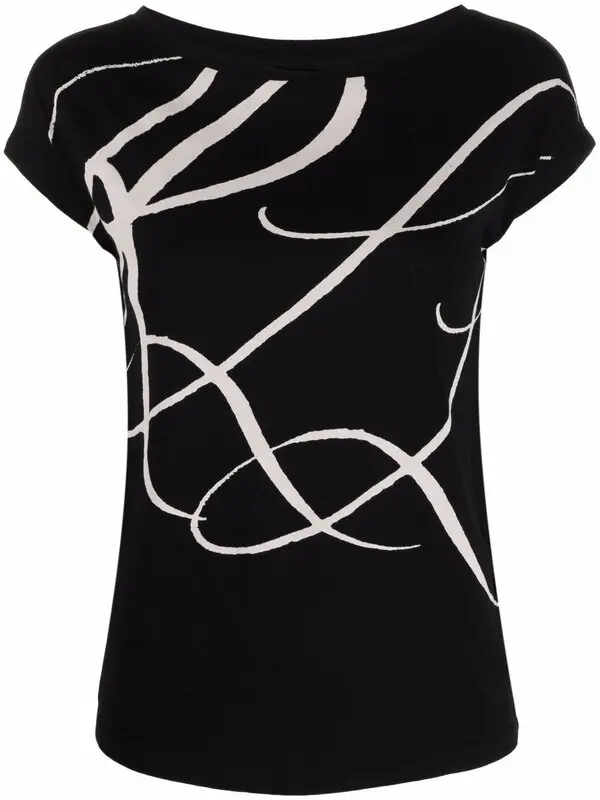 Ralph Lauren Oversized Logo Print Top - Black