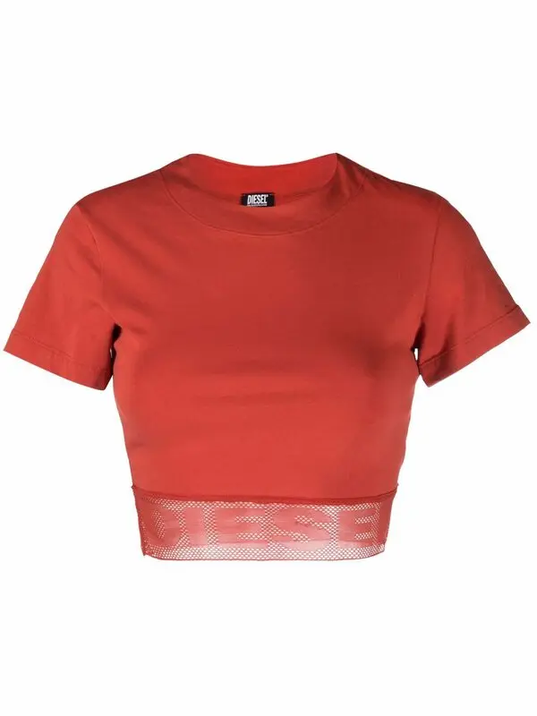 DIESEL® Mesh-panel Cropped T-shirt