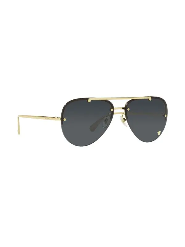 Versace Medusa Glam Aviator Sunglasses - Gold