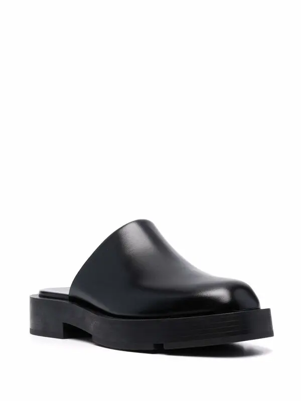 Givenchy Logo Plaque Block-heel Mules
