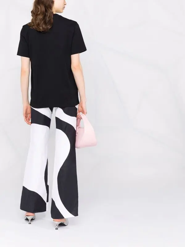 MSGM Chest-logo Crewneck T-shirt - Black