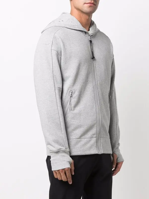 C.P. COMPANY Raised Fleece Zip-up Hoodie - Grey