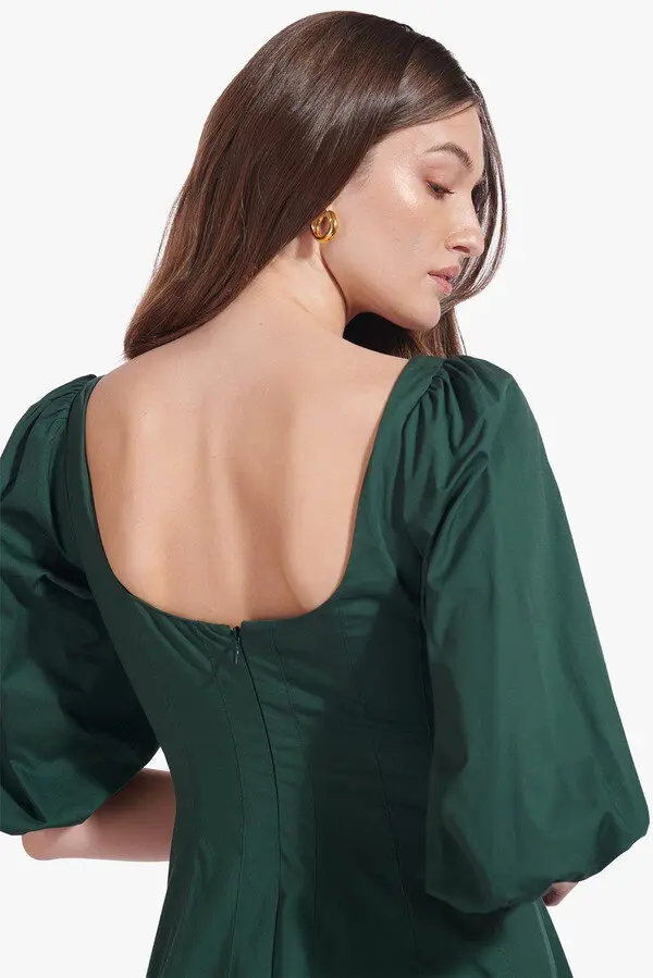 Staud Swells Dress | Cypress - Green | Editorialist