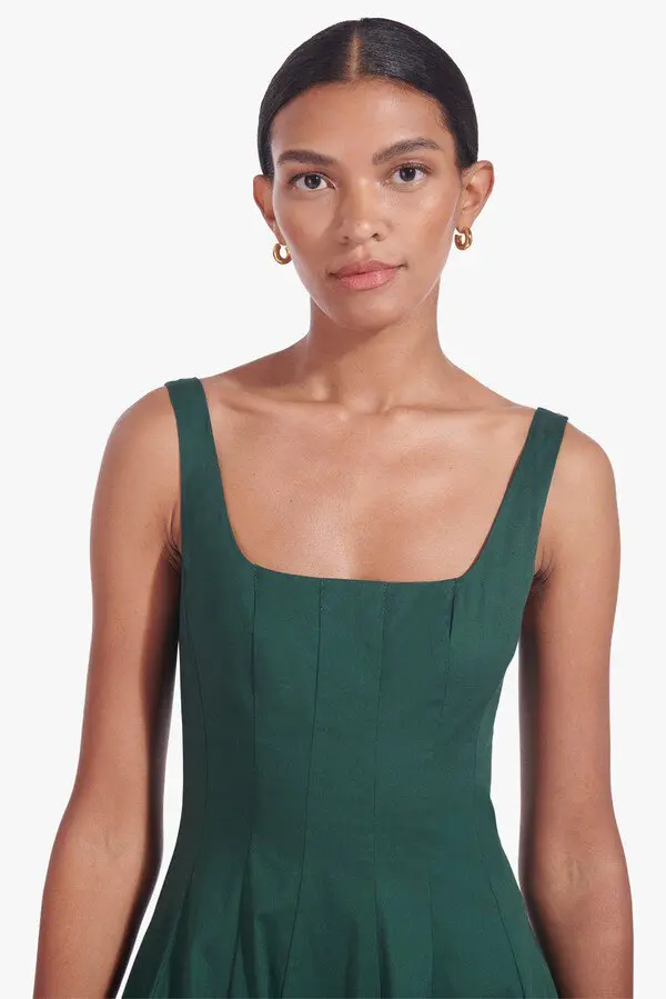 Staud Wells Maxi Dress | Cypress - Green | Editorialist