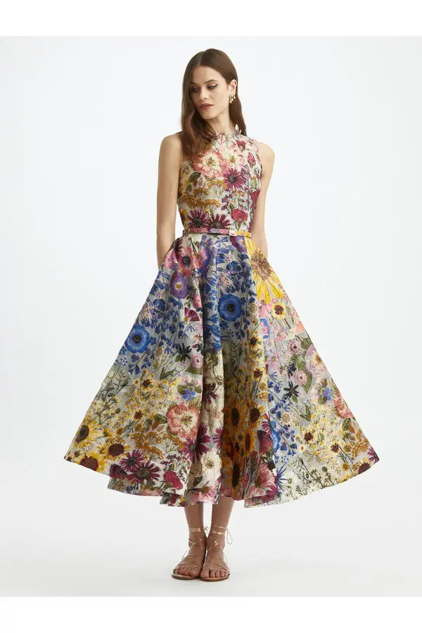 slim fit dress slacks Oscar de la Renta // Pre-Fall 2021 Navy Wool Dandelion Dress – VSP  Consignment main image 0