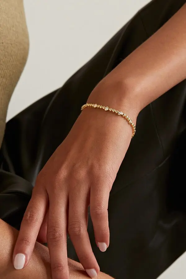 JENNIFER MEYER Mini Bezel And Heart 18-karat Diamond Tennis Bracelet