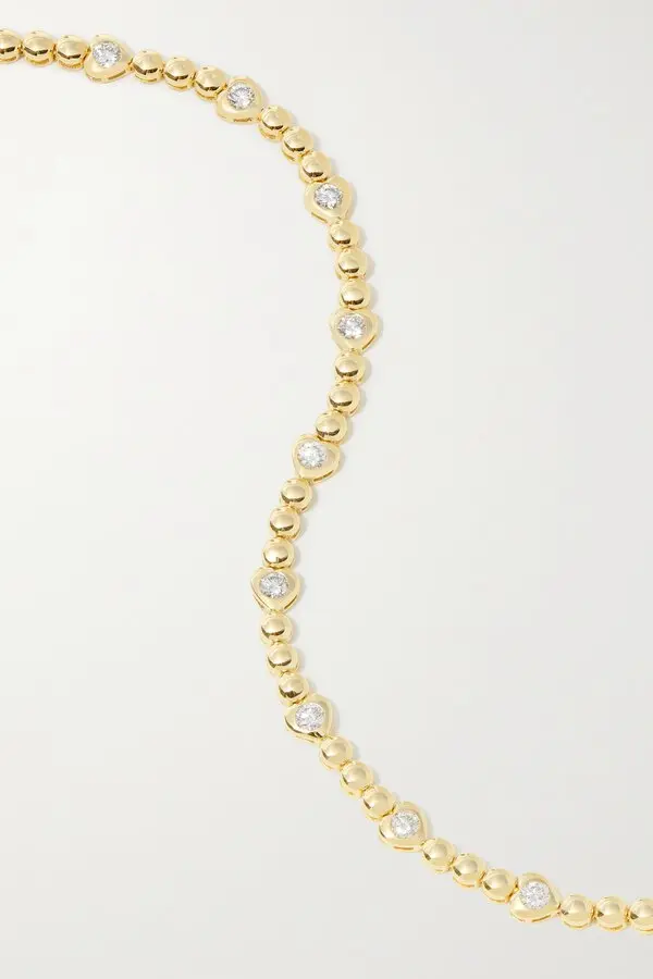 JENNIFER MEYER Mini Bezel And Heart 18-karat Diamond Tennis Bracelet