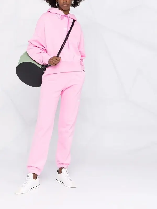 MSGM Logo-print Hoodie - Pink