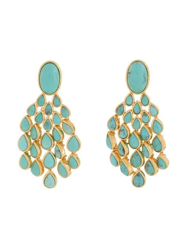 AURÉLIE BIDERMANN Cherokee Turquoise Drop Earrings