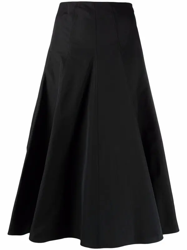 ★VALENTINO最高級ライン★美品★Vロゴプレート★Aラインスカート Valentino Garavani A-Line Midi Skirt - Black | Editorialist