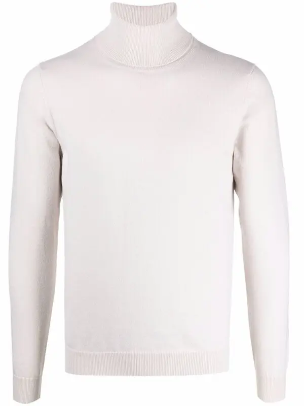 Malo Roll Neck Cashmere Jumper - Neutrals