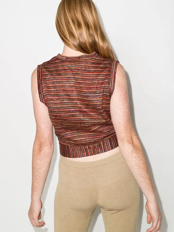 Collina Strada Stripe-pattern V-neck Vest