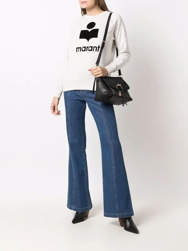MARANT ETOILE Logo-print Sweatshirt - Neutrals