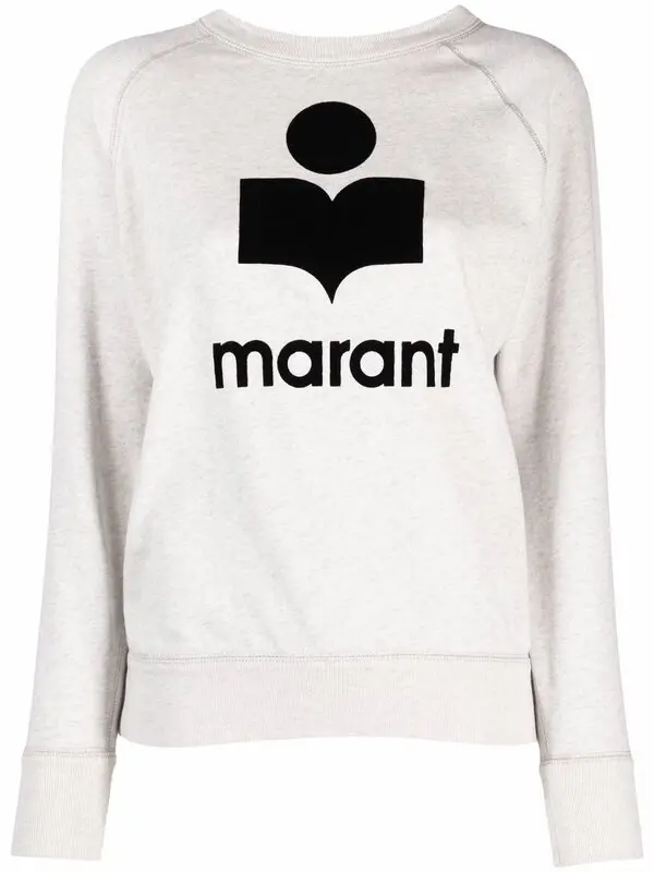 MARANT ETOILE Logo-print Sweatshirt - Neutrals