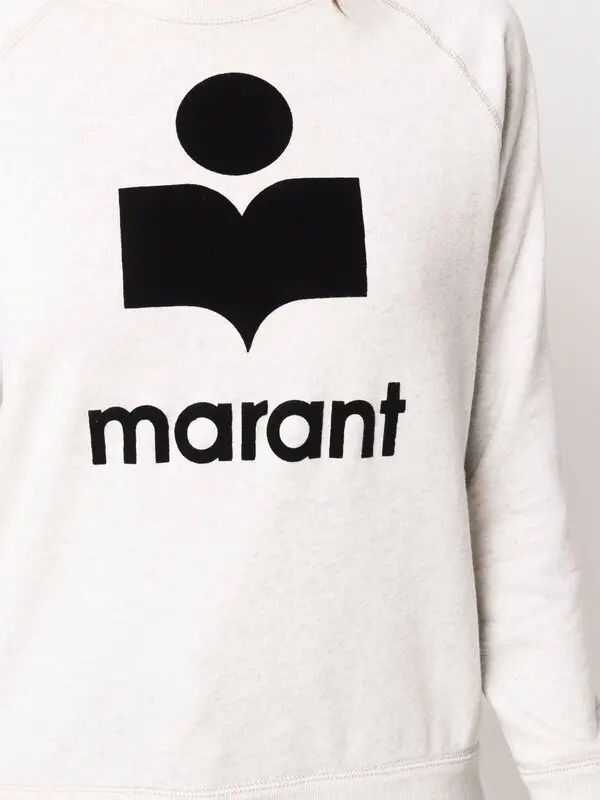 MARANT ETOILE Logo-print Sweatshirt - Neutrals