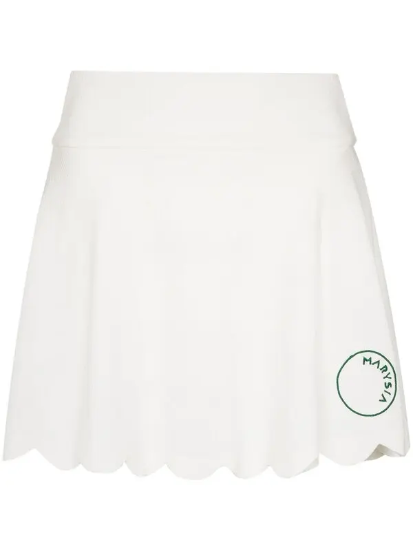 Marysia Venus Scalloped Hem Mini Skirt
