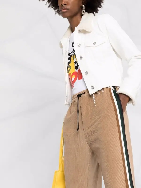 Dsquared2 Side-stripe Corduroy Track Pants - Neutrals