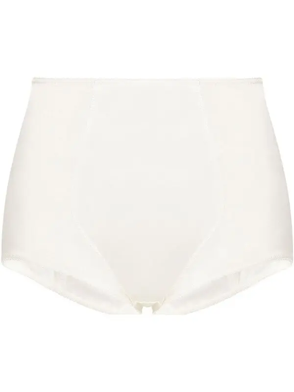 Dolce & Gabbana High-waisted Satin Briefs - White