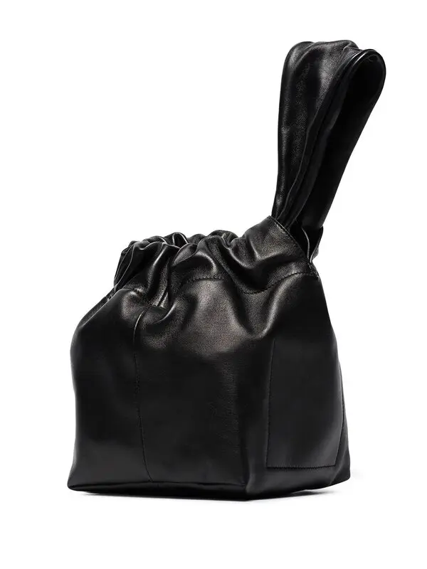 JIL SANDER Drawstring Leather Clutch Bag