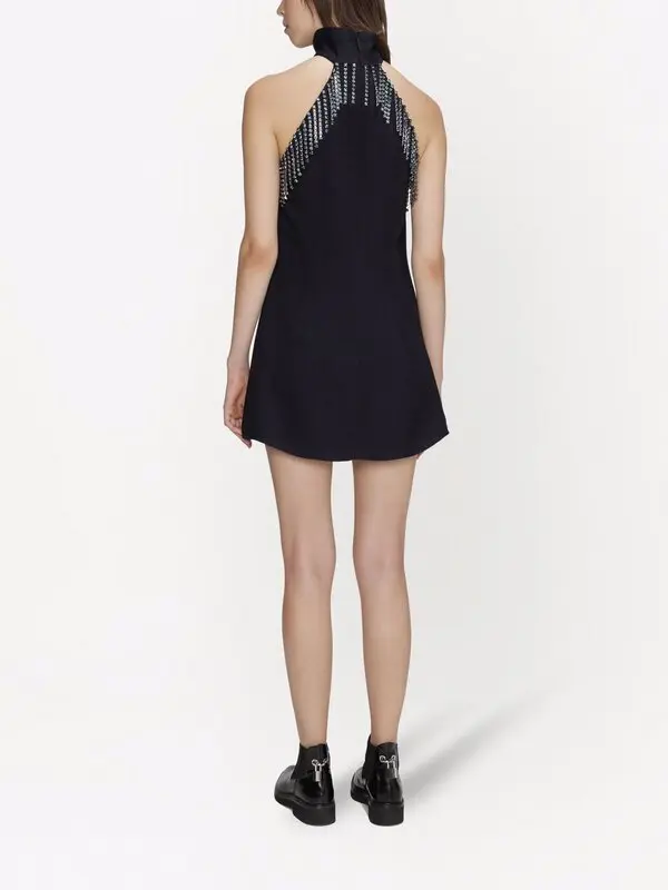 CHRISTOPHER KANE Crystal-trim Halterneck Dress