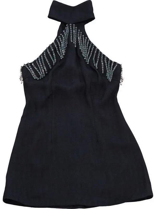 CHRISTOPHER KANE Crystal-trim Halterneck Dress