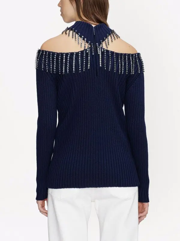 CHRISTOPHER KANE Crystal-embellished Virgin Wool Jumper