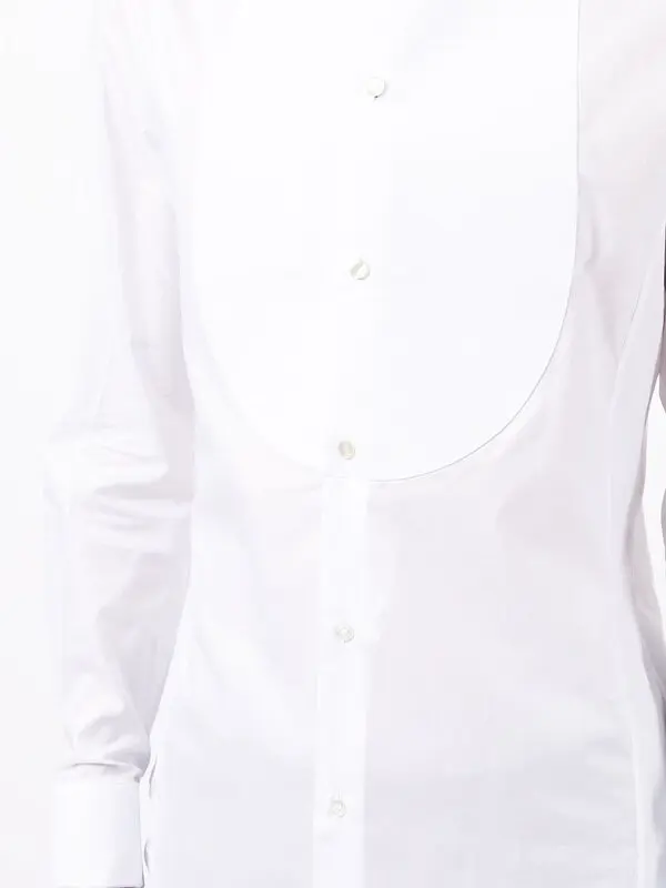Giorgio Armani Long-sleeved Cotton Shirt - White