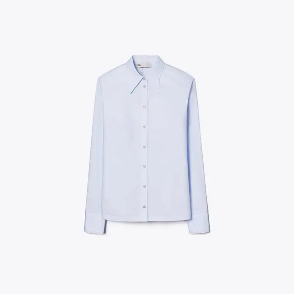 Tory Burch Cotton Poplin Shirt - Crisp Blue