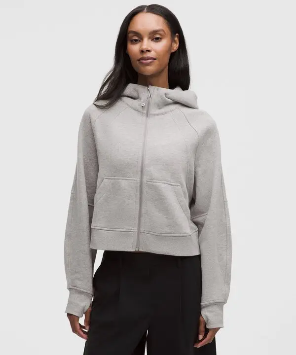 Lululemon Scuba Oversized Full-zip Hoodie - Heathered Core Medium Grey