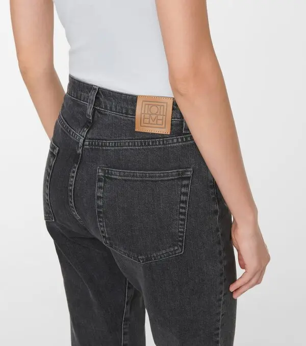 TOTEME Mid-rise Straight Jeans - Grey
