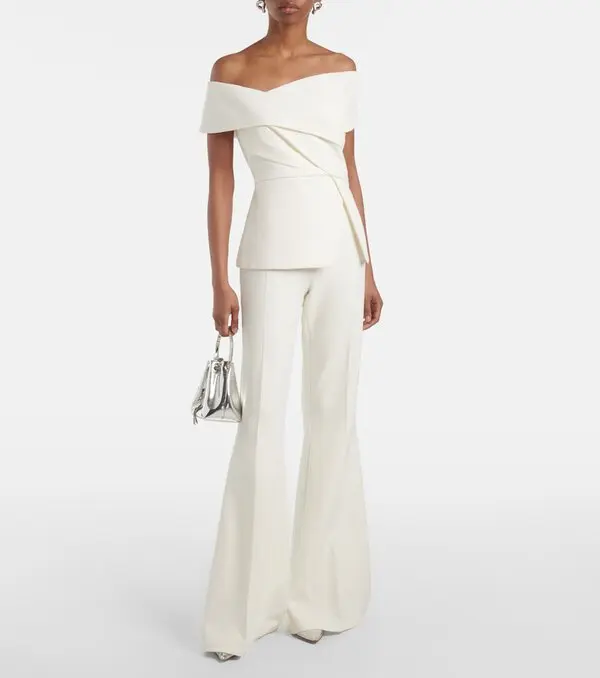 Safiyaa Halluana High-rise Flared Pants - White