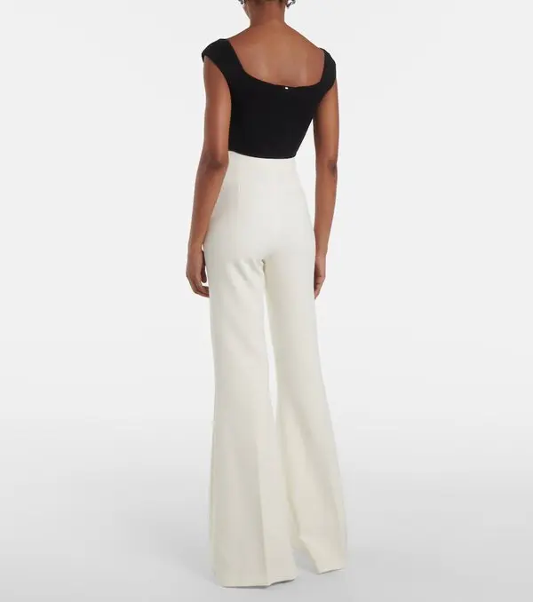 Safiyaa Halluana High-rise Flared Pants - White