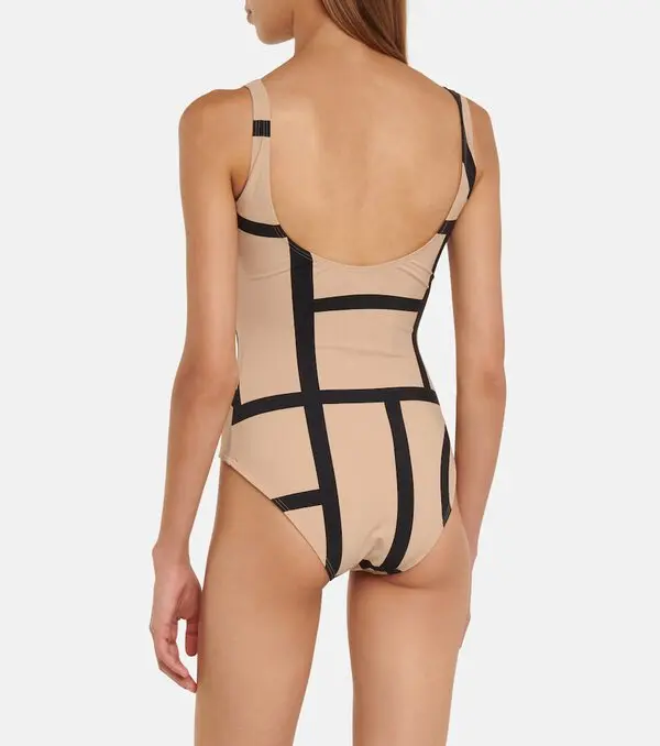 TOTEME Logo Swimsuit - Beige