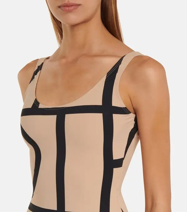 TOTEME Logo Swimsuit - Beige