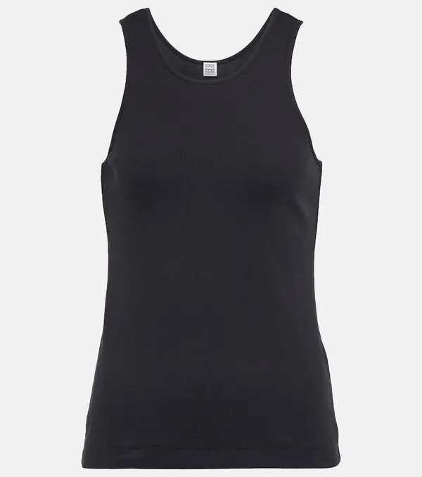 TOTEME Ribbed-knit Stretch-cotton Tank Top