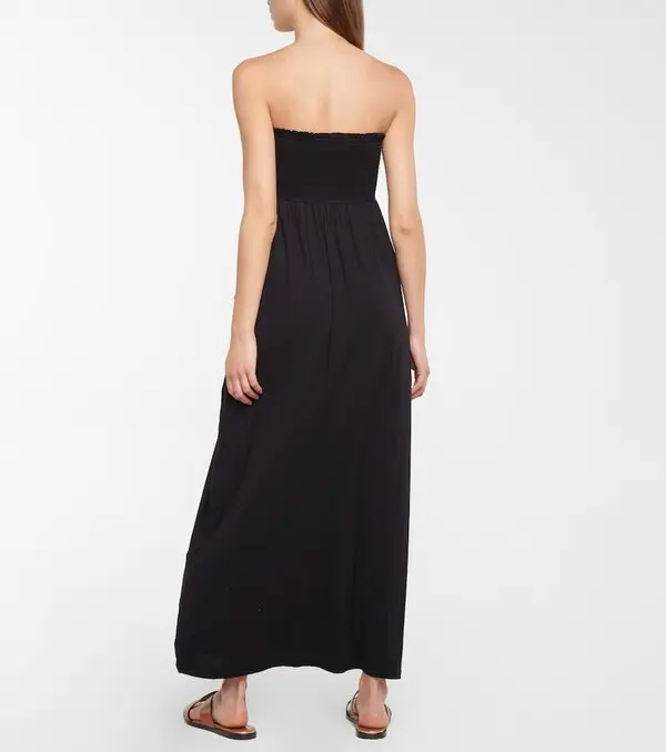 Velvet By Graham & Spencer Jocelyn Stretch-Cotton Jersey Maxi Dress In Black  - 32% Off | Editorialist