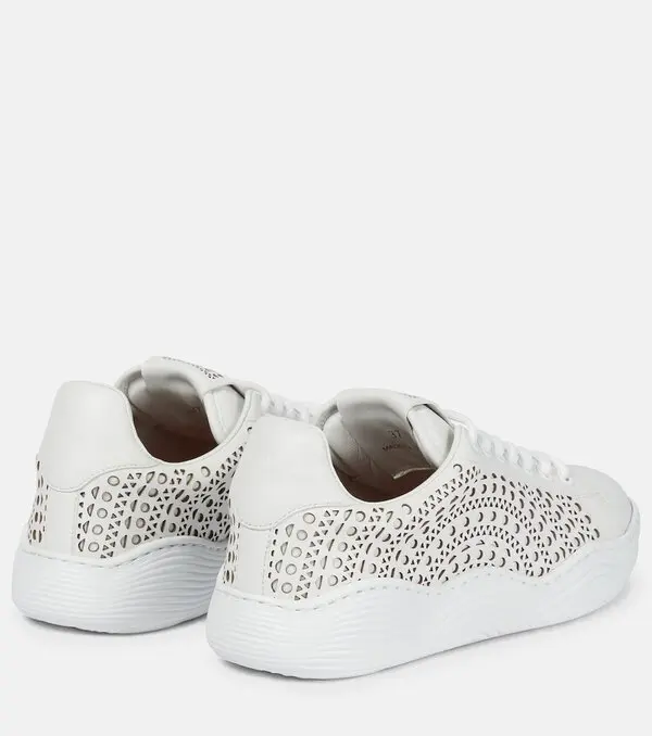 Alaïa Lazer-cut Leather Sneakers