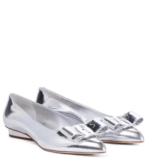 FERRAGAMO Viva Leather Ballet Flats