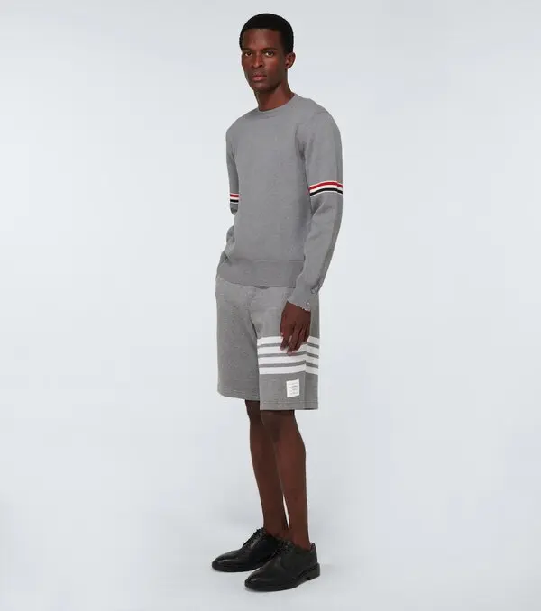 Thom Browne 4-bar Cotton Jersey Shorts